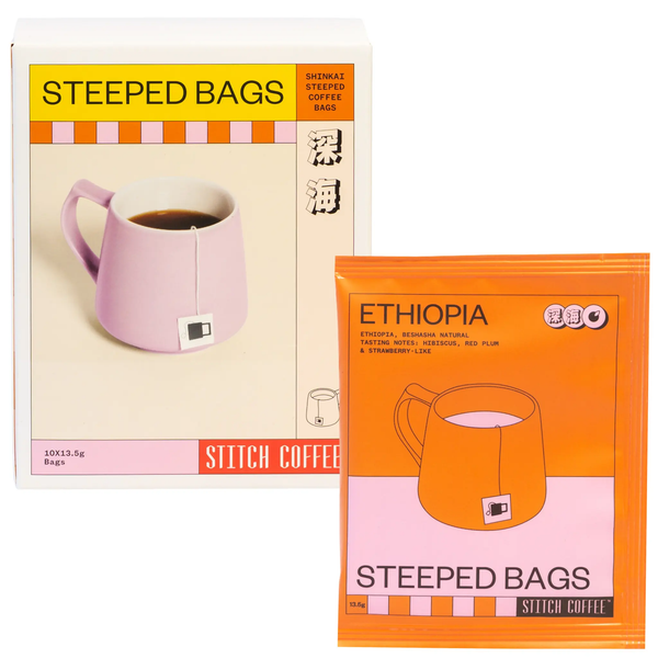 SHINKAI ETHIOPIA STEEPED COFFEE BAGS 10Packs BOX - Stitch Japan